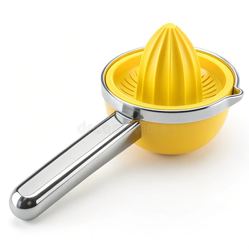 Lemon Squeezer with Metal Handle on White Background Stock Illustration ...