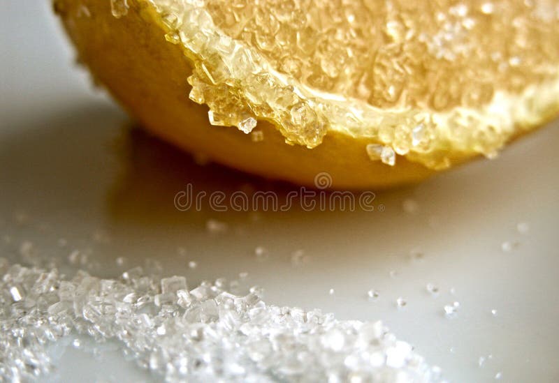 Lemon with sugar stock image. Image of crystals, vitamin - 8573579