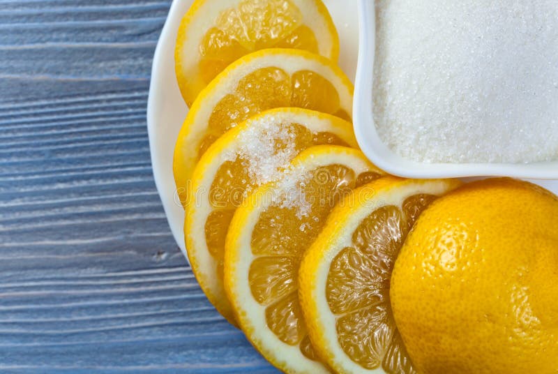 Lemon with sugar stock photo. Image of background, cross - 52698056