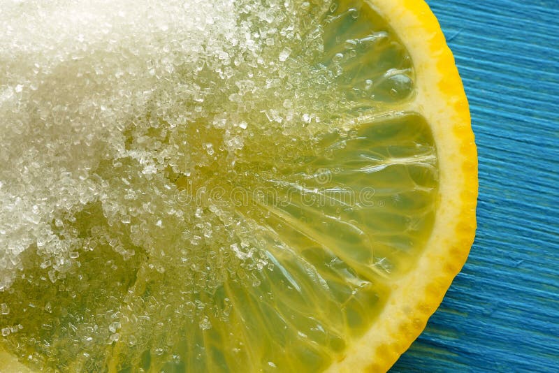Lemon with sugar stock photo. Image of organic, cutting - 148572324