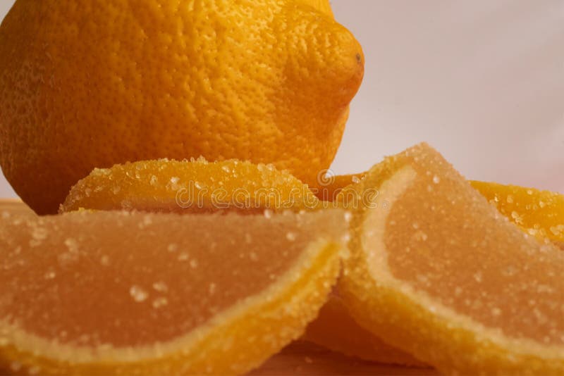 Lemon and Sweet Lemon Jelly Slices Stock Image - Image of sugary ...