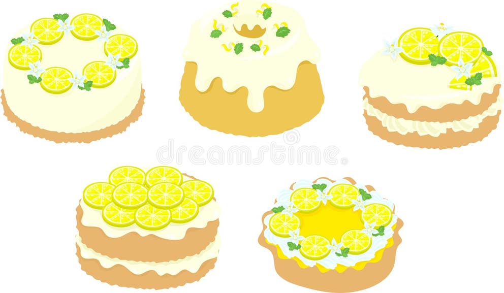 Refreshing Lemon Sweets Icon Collection Stock Vector - Illustration of ...