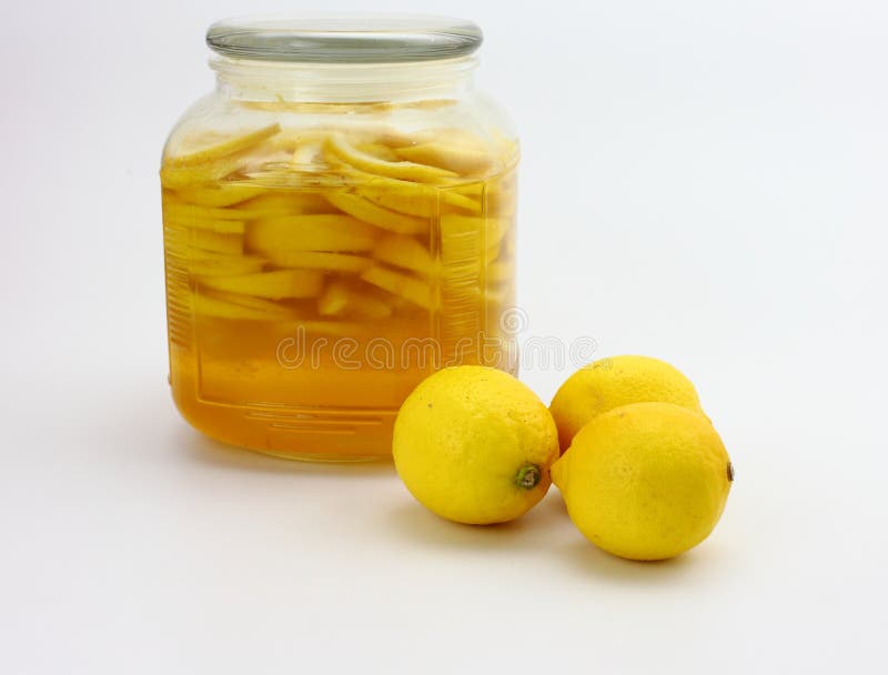 Lemon Syrup and Fresh Lemon Stock Image - Image of syrup, curing: 67637379