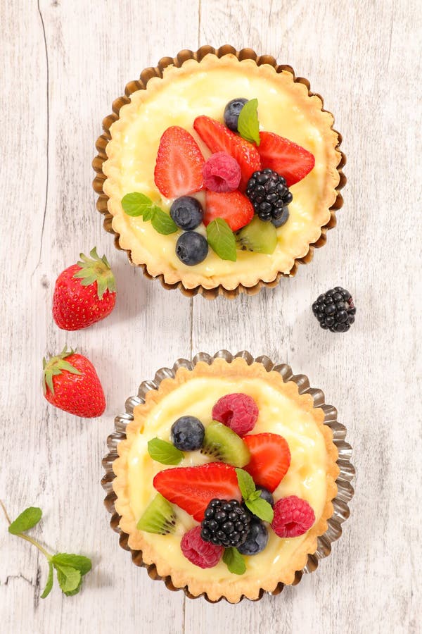 Lemon Tart with Berry Fruit Stock Image - Image of fresh, citrous ...