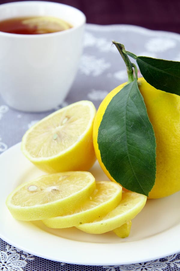 Lemon tea stock image. Image of liquid, lifestyle, saucer - 16848375