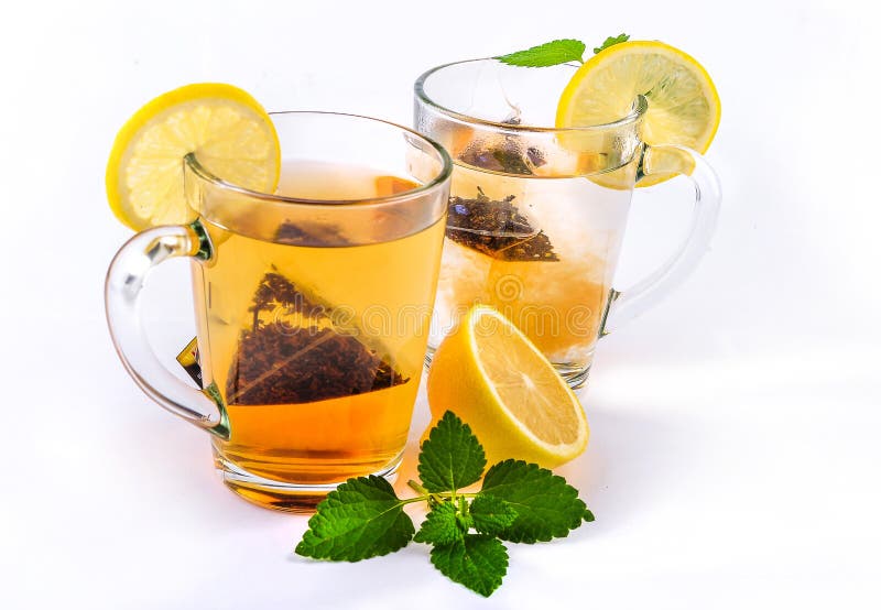 Herbal tea stock image. Image of lemon, leave, crockery - 995001