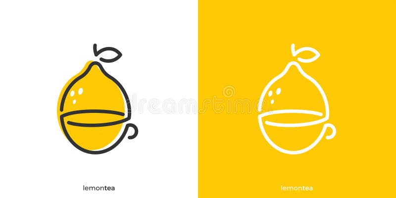 Simple Lemon Drink Logo. Lemonade and Tea Cup Icon Graphic. Stock ...
