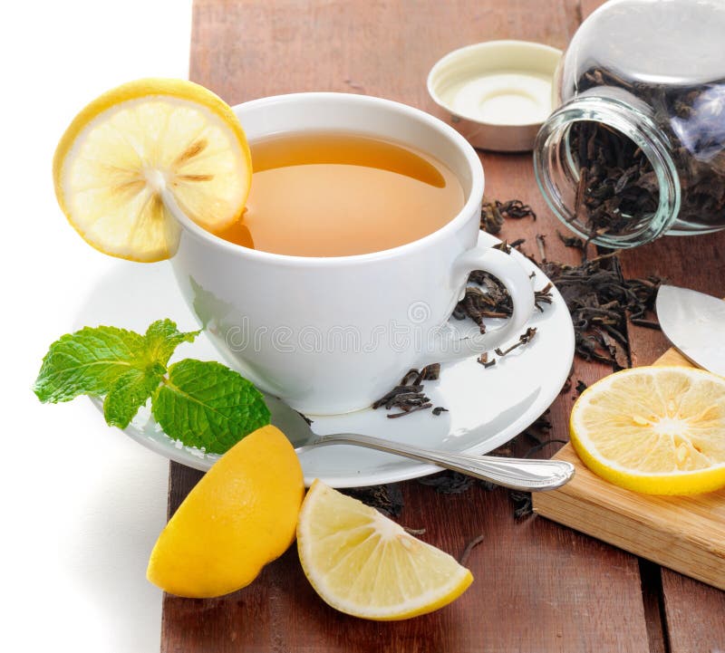 Lemon tea stock image. Image of break, lemon, organic - 52322713
