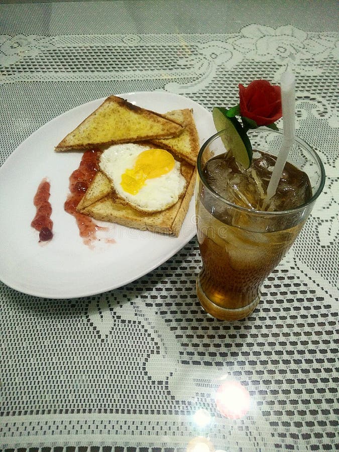 Lemon tea ice and toast stock photo. Image of toast - 126094744