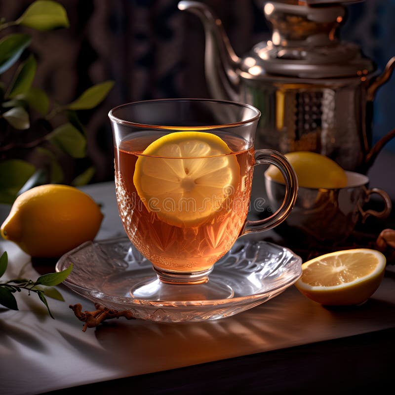 Lemon Tea, Image Ai Generated Stock Illustration - Illustration of ...