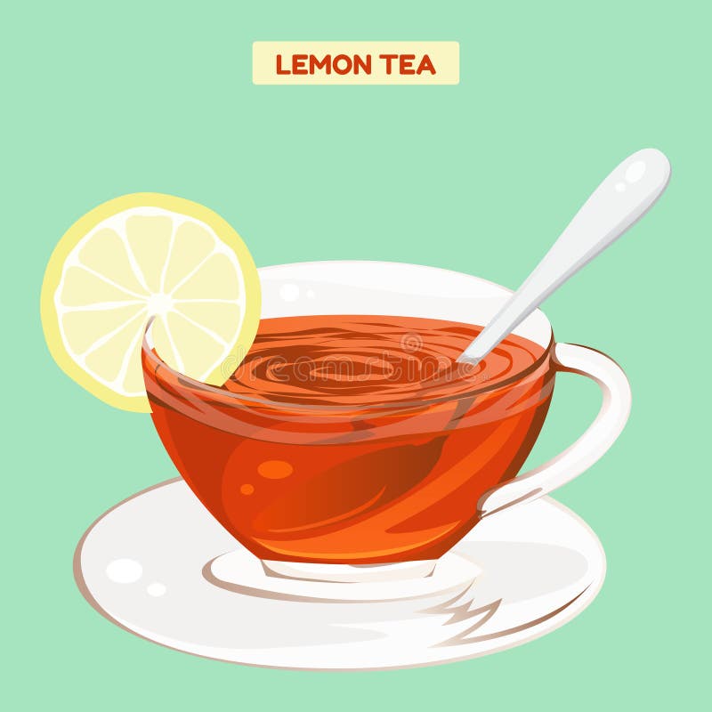 Lemon tea stock vector. Illustration of design, isolated - 247395962