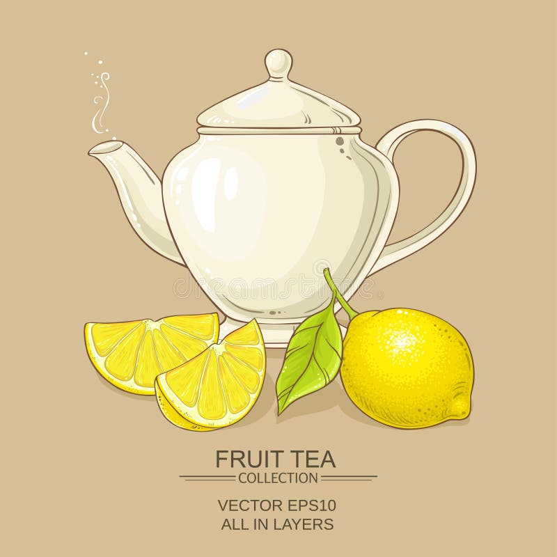Lemon Tea Vector Illustration Stock Vector - Illustration of group ...