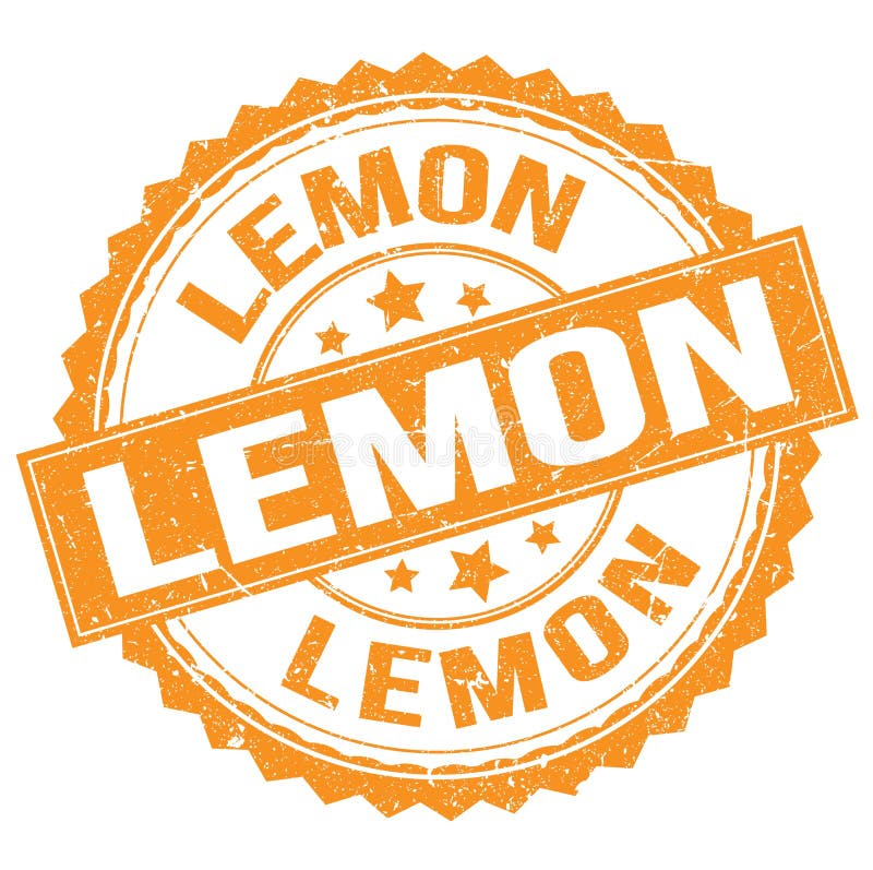 LEMON Text on Orange Round Stamp Sign Stock Illustration - Illustration ...