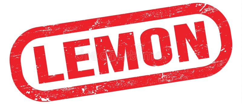 LEMON, Text on Red Rectangle Stamp Sign Stock Illustration ...