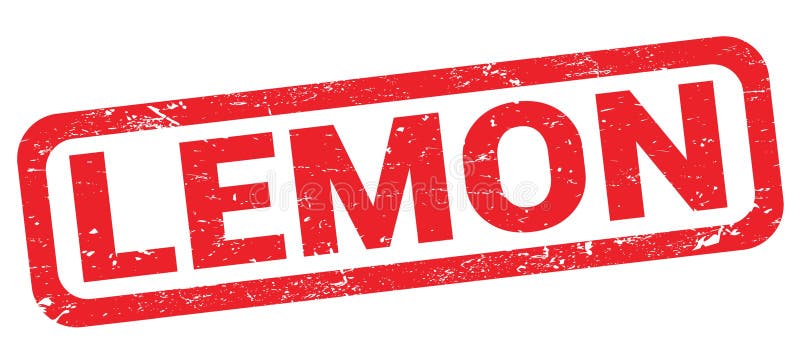 LEMON Text Written on Red Rectangle Stamp Stock Illustration ...