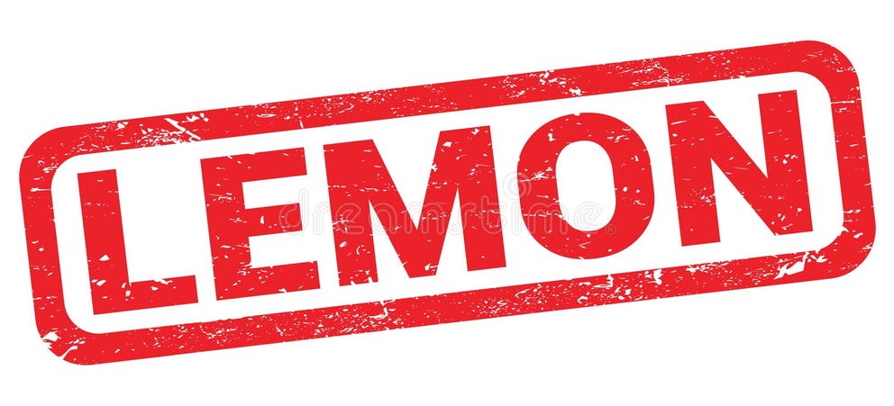 LEMON Text Written on Red Rectangle Stamp Stock Illustration ...