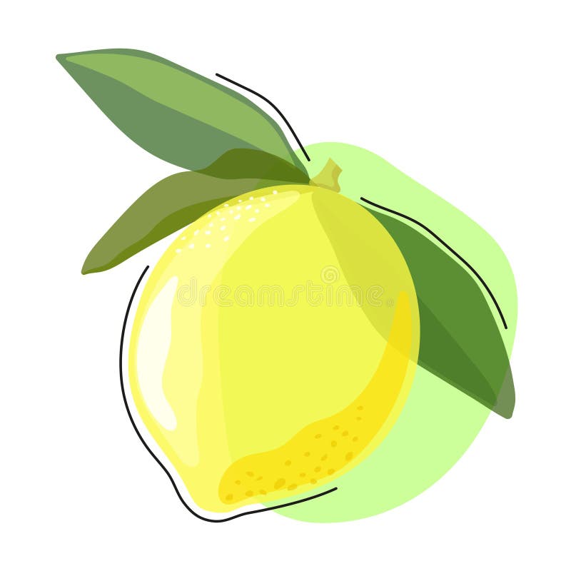 Lemon with Transparency Overlay Effect Stock Vector - Illustration of ...
