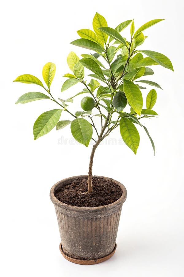 Lemon Tree Sapling Eureka stock illustration. Illustration of fresh ...