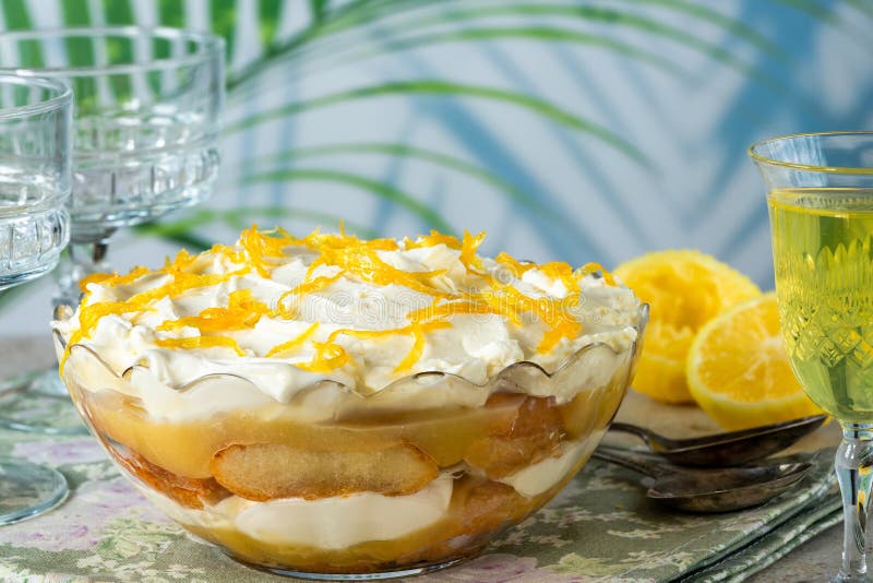 Lemon trifle stock photo. Image of whipped, delicious - 277171494
