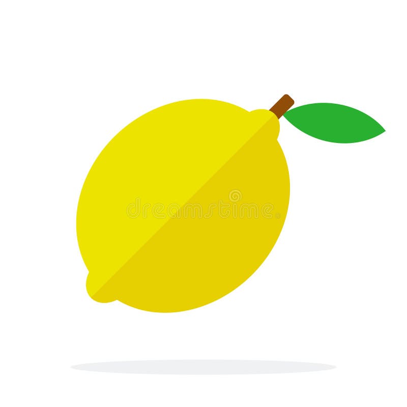 Slice of Lemon Vector Flat Isolated Stock Vector - Illustration of ...