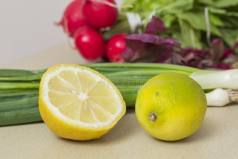 Lemon and vegetables stock photo. Image of group, bunch - 53542970