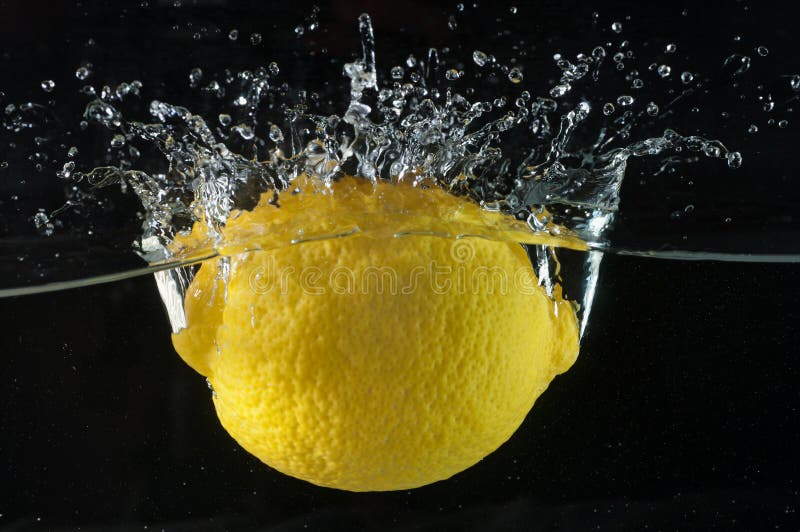 Lemon in water stock photo. Image of lemon, ripe, bubble - 23948536