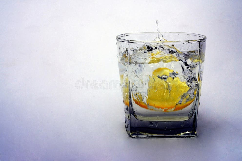 Lemon in water stock image. Image of fruit, bubble, fall - 2492347