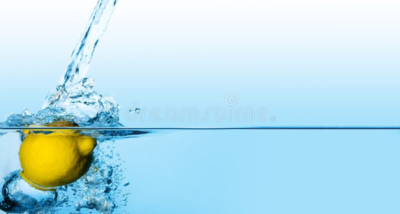 Lemon in Water stock image. Image of water, food, lemon - 2925829