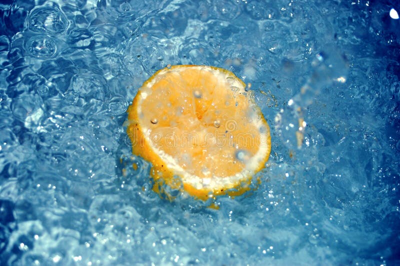 Lemon in water #3 stock photo. Image of macro, clear, mineral - 1196570
