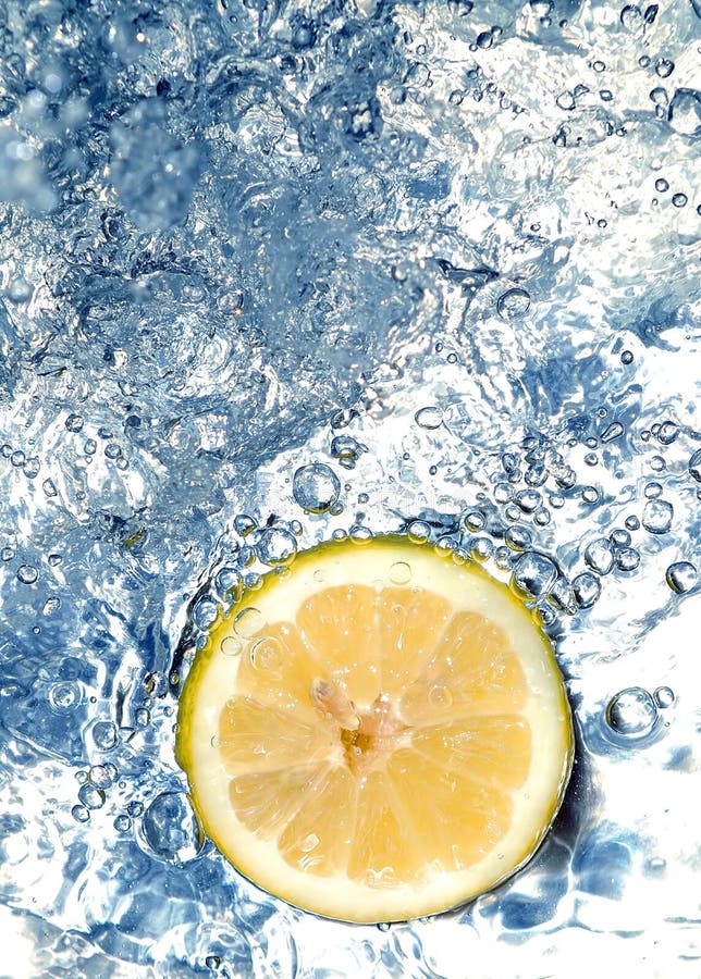 Lemon in water stock image. Image of liquid, cold, scotisch - 658255