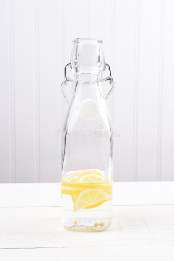 Lemon Water Bottle stock image. Image of lemonade, refreshment - 86565367