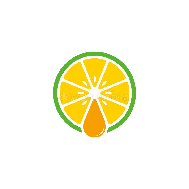 Lemon Water Drop Symbol Geometric Colorful Logo Vector Stock Vector ...