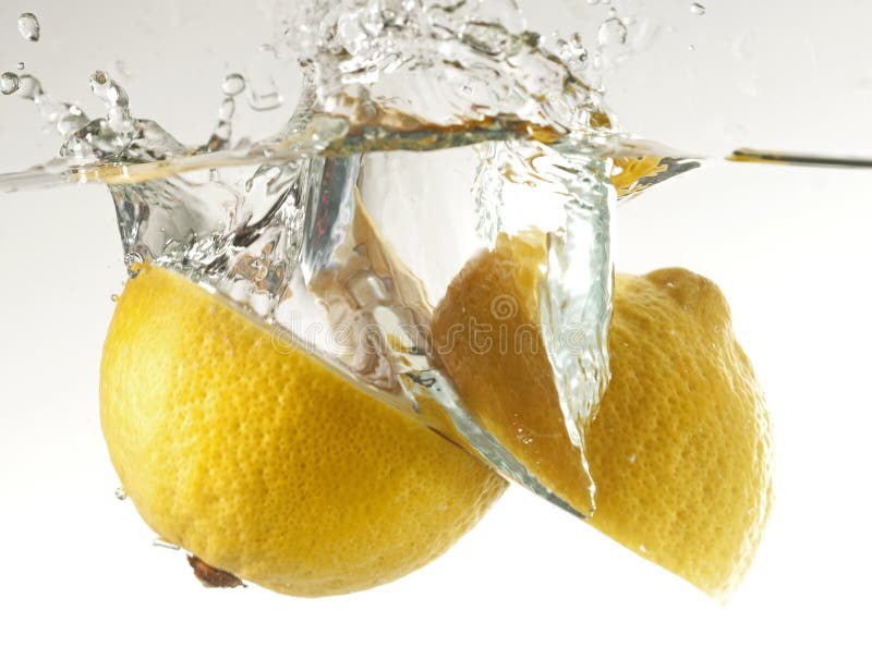 Lemon in water stock image. Image of fruit, size, pieces - 41469949