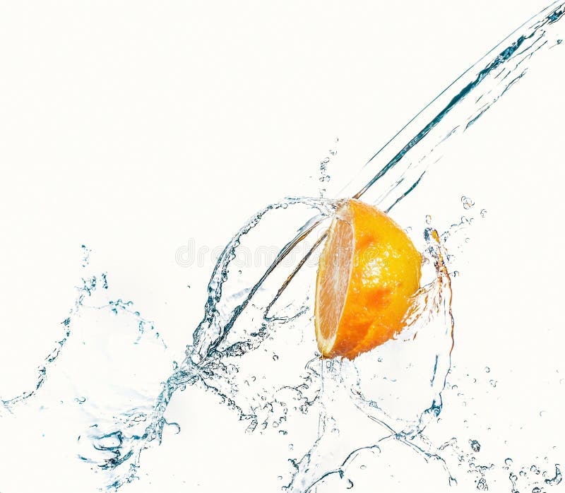 Lemon with water splash stock image. Image of fruit - 157067715