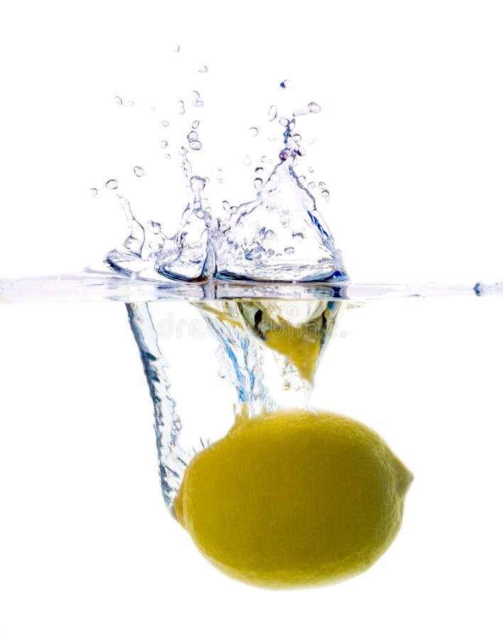 Lemon water splash stock image. Image of cold, drop, healthy - 8367399