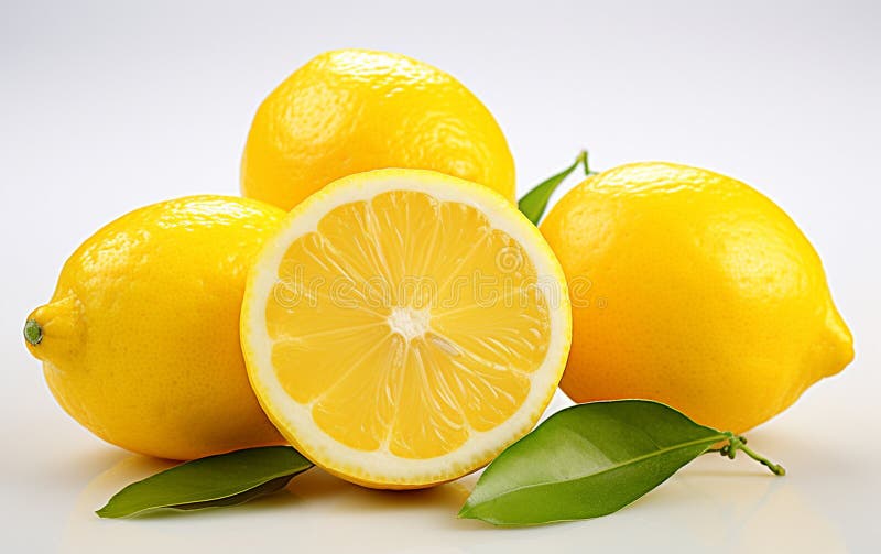 Lemon White Background stock illustration. Illustration of modern ...