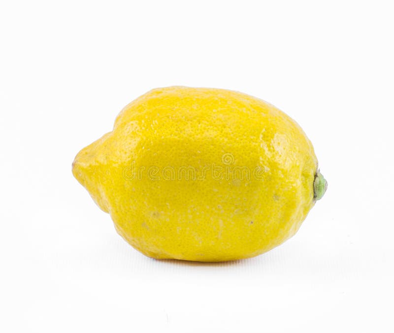 Lemon on a White Background - Front View Stock Photo - Image of good ...