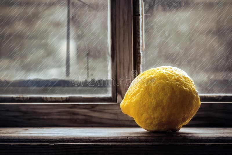 A Cup of Tea and a Lemon on the Window Sill Stock Image - Image of ...