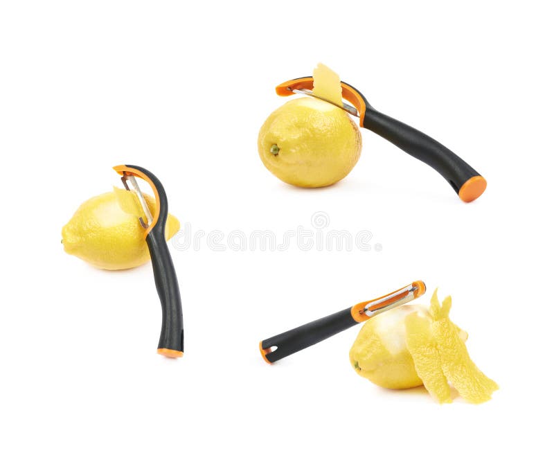 Lemon with a Zest Slicer Knife Stock Image - Image of lifestyle, bright ...