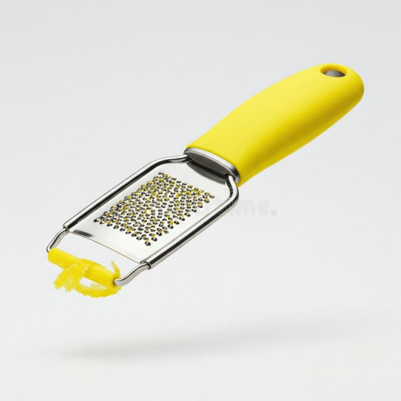 Lemon Zester with Silicone Handle Stock Image - Illustration of glass ...
