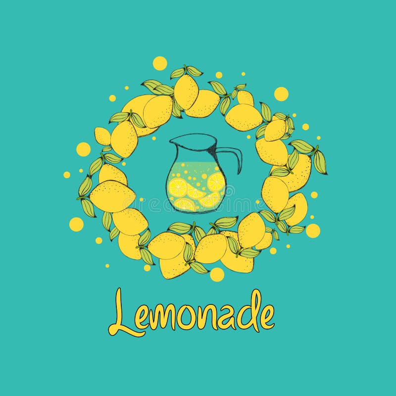 Lemonade background stock vector. Illustration of lemon - 111347573