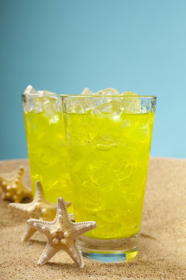 Lemonade on the beach stock photo. Image of shell, party - 60152570