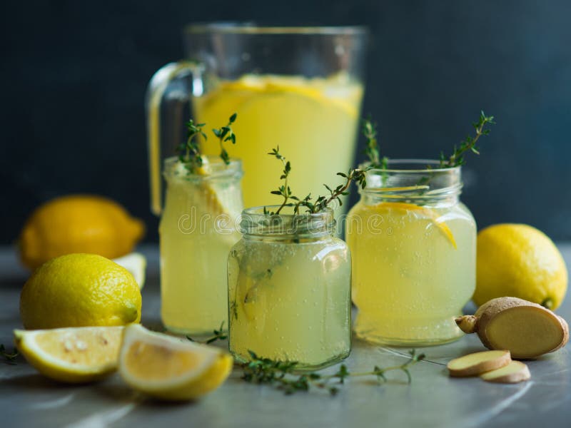 Lemonade drink with lemons stock photo. Image of cocktail - 82482044
