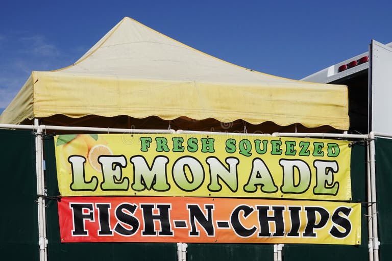 Lemonade and Fish and Chips Stock Image - Image of cool, drawing: 240009377