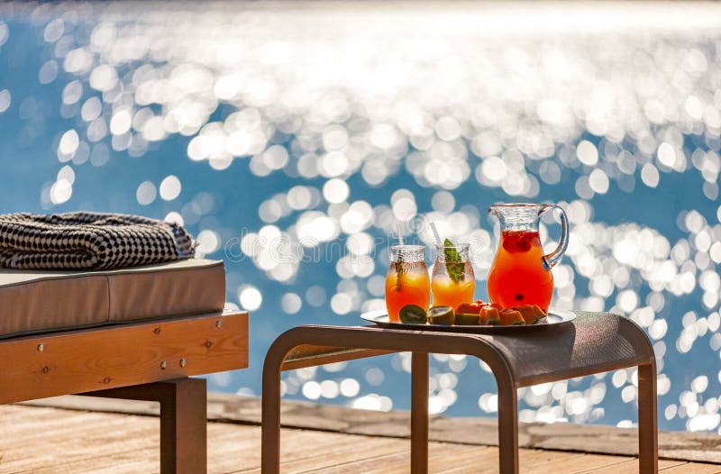 Bottles Lemonade At The Beach Stock Image - Image of summertime ...