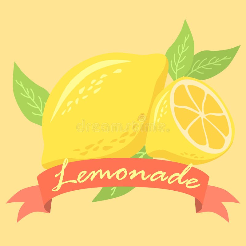 Fresh Lemonade Banner Poster Illustration Stock Vector Illustration