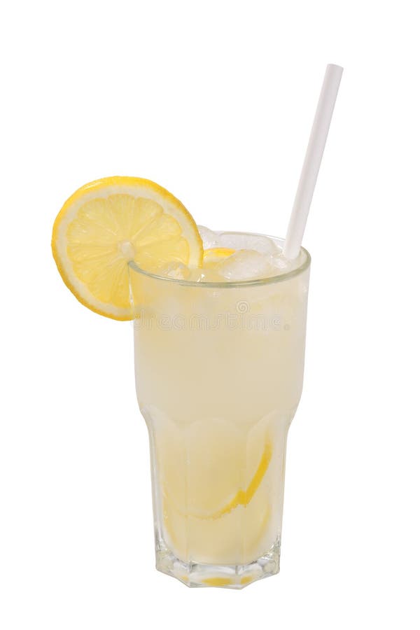 Lemonade in a Glass Isolated Stock Image - Image of healthy, lemonade ...