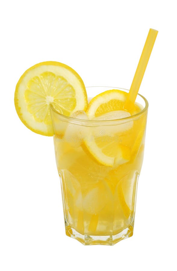 Lemonade in a Glass Isolated Stock Image - Image of healthy, lemonade ...