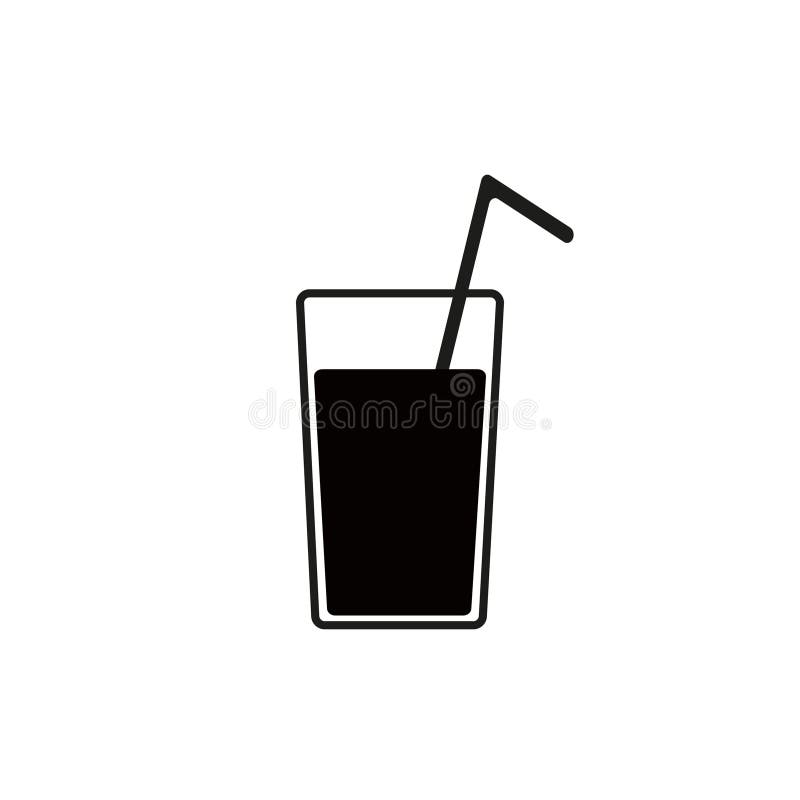 Lemonade Glass with Pipe Vector Icon Eps10 Stock Vector - Illustration ...