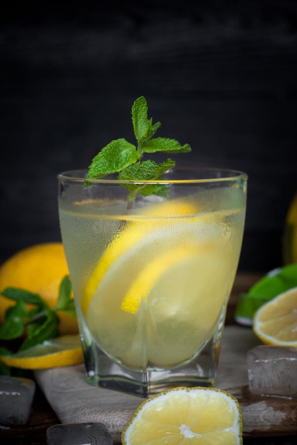 Lemonade in a glass stock image. Image of slice, cocktail - 73172303